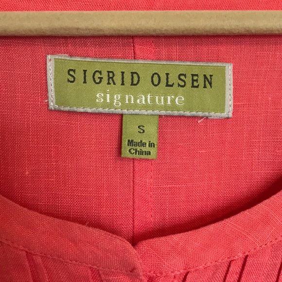 Sigrid Olsen | Tops | Sigrid Olsen Signature Coral 0 Linen Tunic | Poshmark